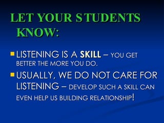 Listening SKILLS - How to teach | PPT