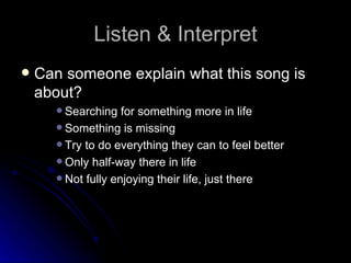 Listen & Interpret | PPT