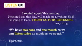 Listen up!.pptx | Christianity | Religion & Spirituality