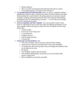 How to Become a Better Listener | DOC | Family and Relationships