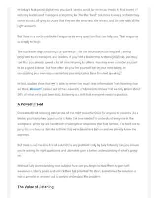 Listen up leaders! | PDF