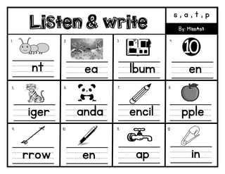 Listen & Write module For Level One Students | PDF