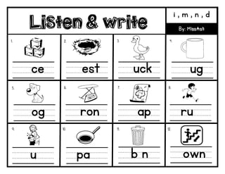 Listen & Write module For Level One Students | PDF