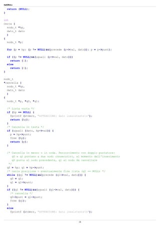 Algoritmi e Programmazione Avanzata - Liste, pile, code | PDF