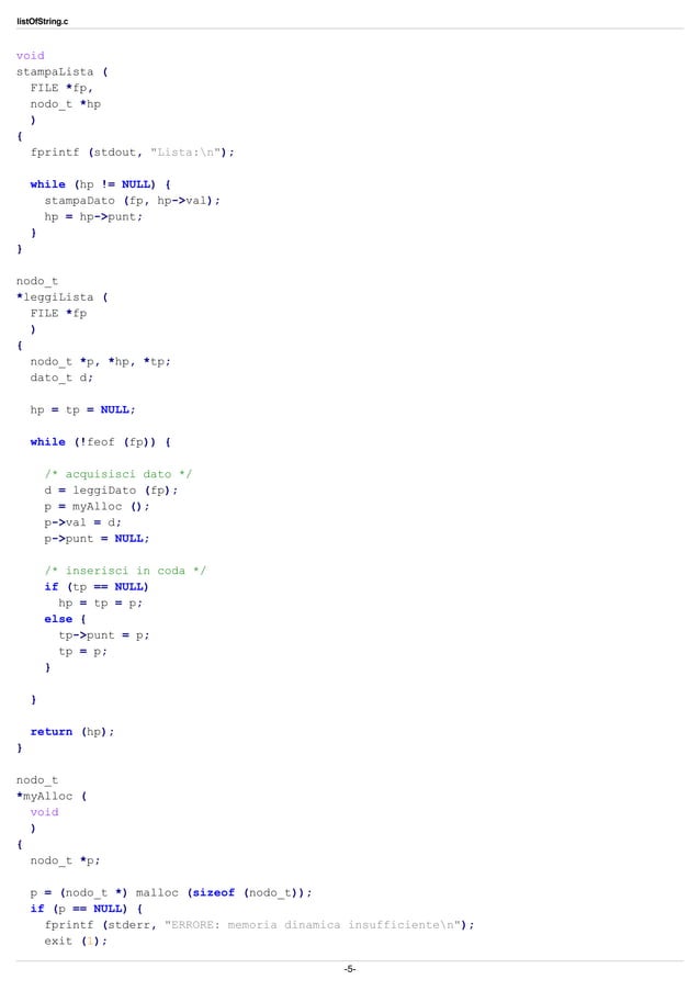 Algoritmi e Programmazione Avanzata - Liste, pile, code | PDF