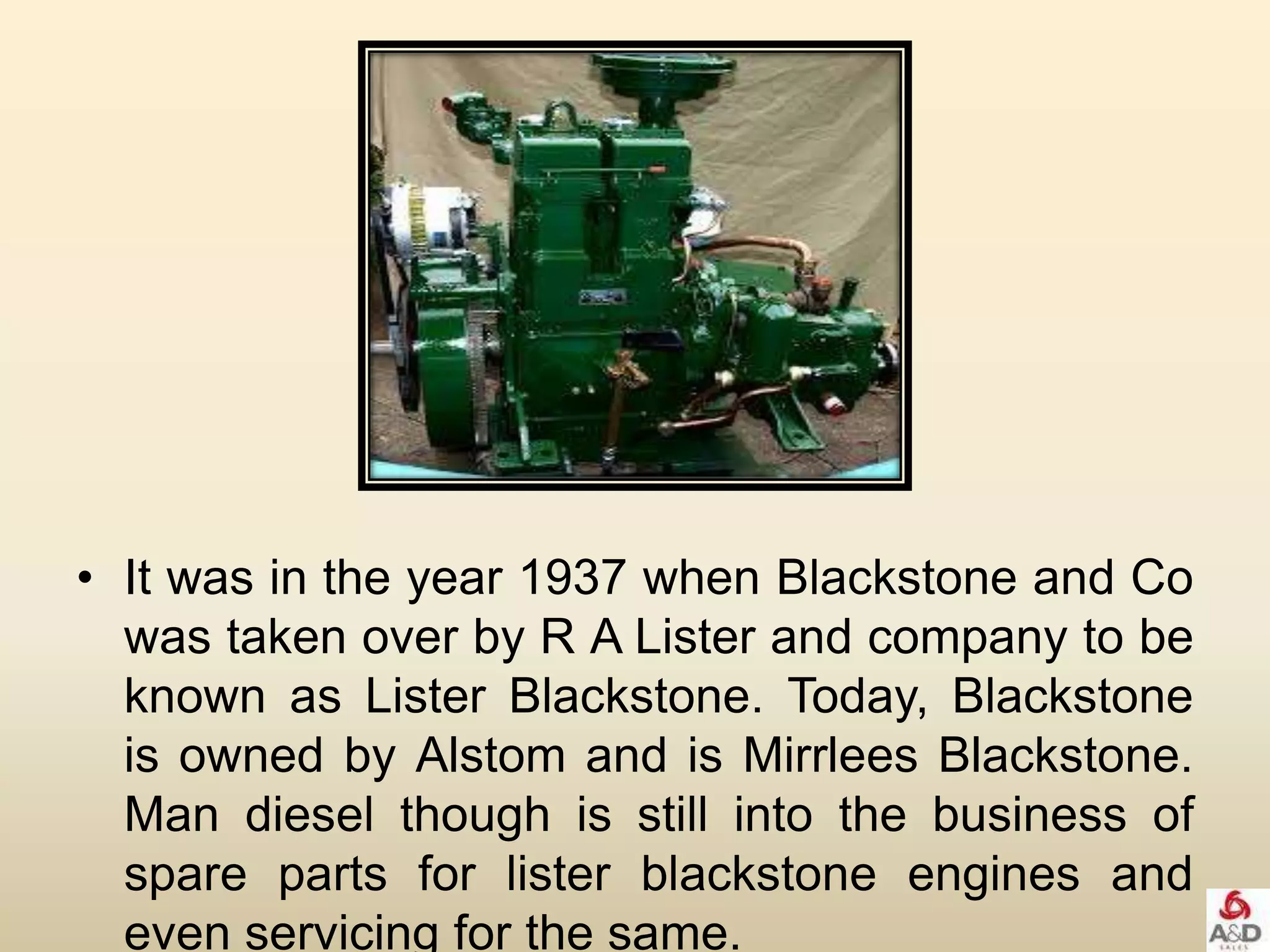 Lister blackstone – spares, parts and service | PPTX