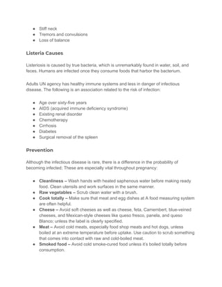 Listeria symptoms, diagnosis, and treatment | PDF