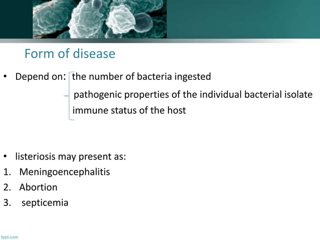 listeria food borne.pptx | Chemistry | Science