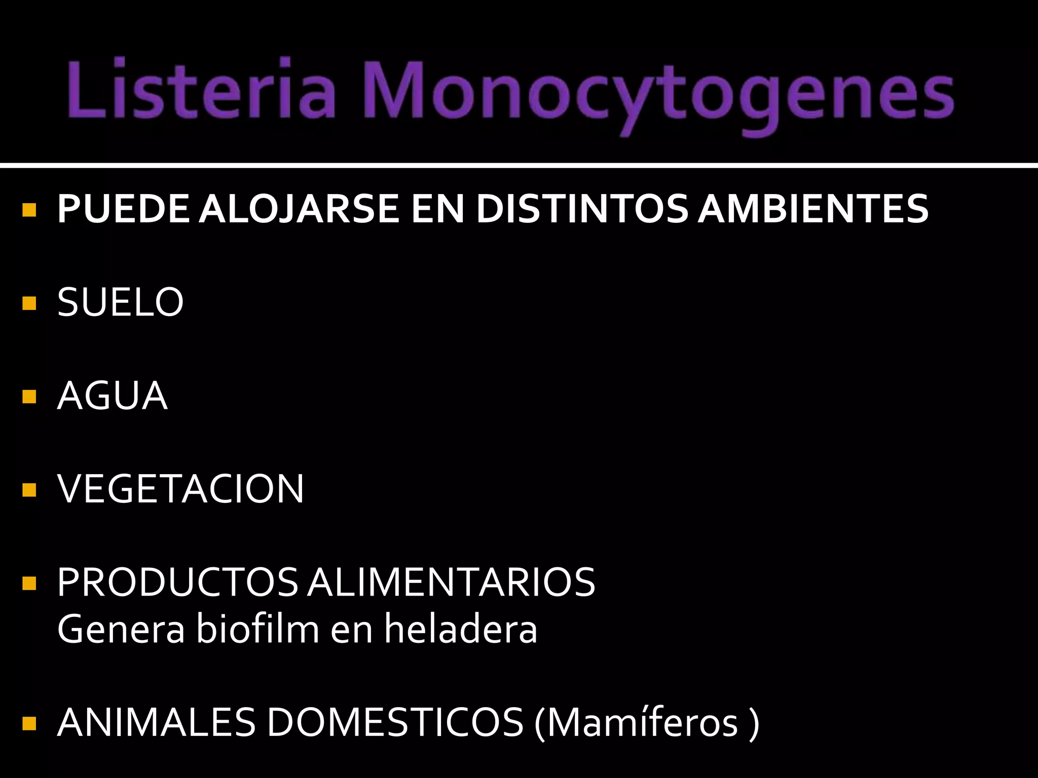 Listeria monocytogenes en el embarazo | PPT