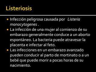 Listeria monocytogenes en el embarazo | PPT