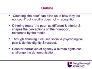 Addressing the hidden dimensions of poverty, Baroness Ruth Lister | PPT