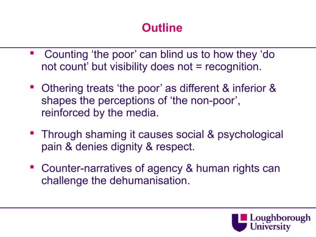 Addressing the hidden dimensions of poverty, Baroness Ruth Lister | PPT