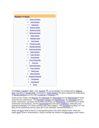 LIST Hindu scriptures and texts.docx