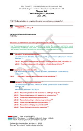 List ICD 10 tahun 2010 Indonesian Modification | PDF