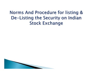 Listing and delisting | PDF
