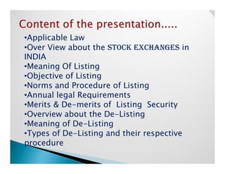 Listing and delisting | PDF