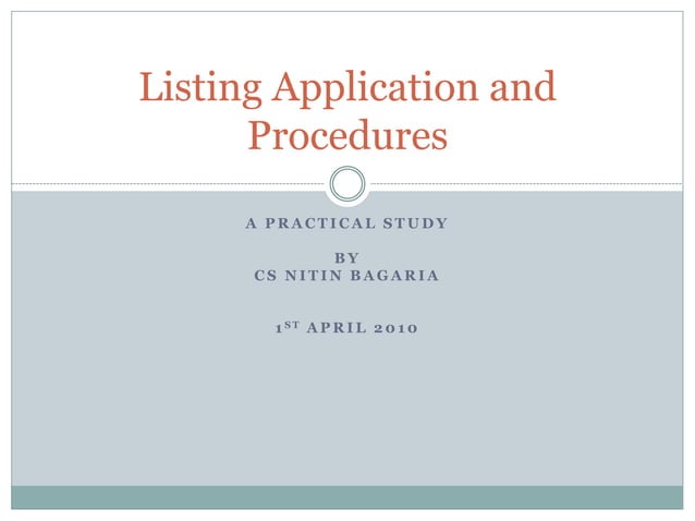 Listing Application And Procedures | PDF | Stocks and Bonds | Personal ...