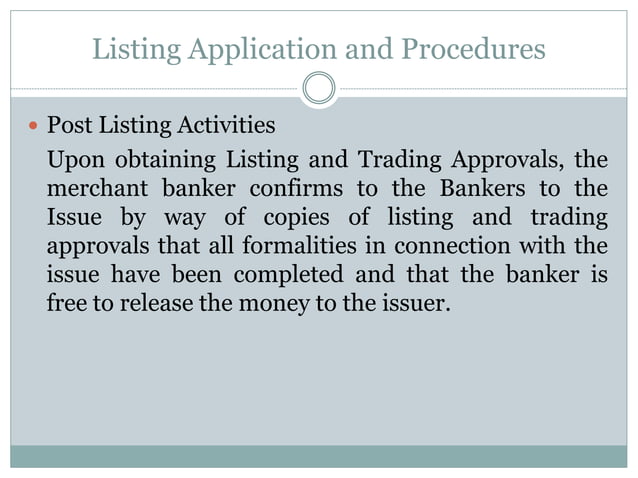 Listing Application And Procedures | PDF | Stocks and Bonds | Personal ...