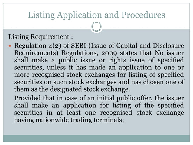 Listing Application And Procedures | PDF | Stocks and Bonds | Personal ...