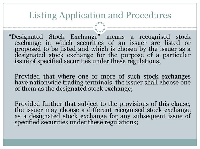 Listing Application And Procedures | PDF | Stocks and Bonds | Personal ...