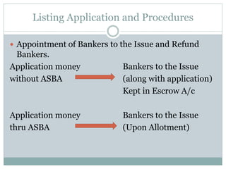 Listing Application And Procedures | PDF