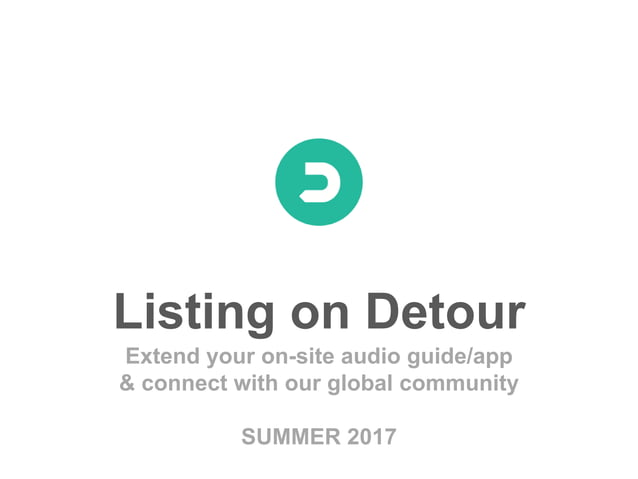 How to list your audio tour on the Detour app and connect with global travelers | PPT