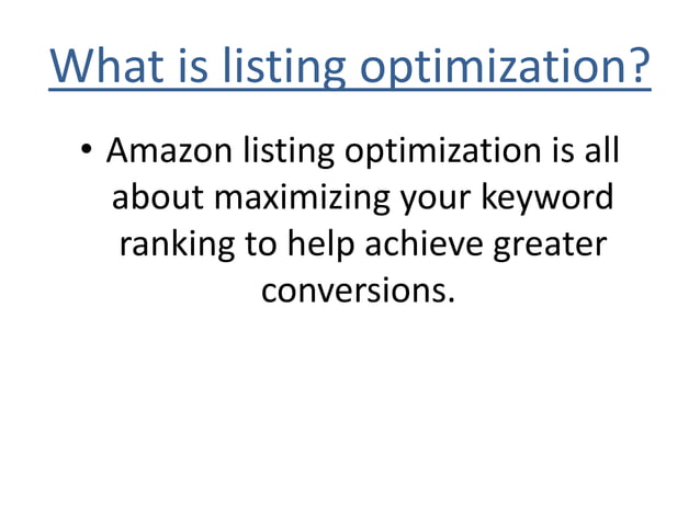Listing Optimization.pptx