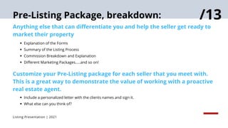 Listing presentation Training | PPT