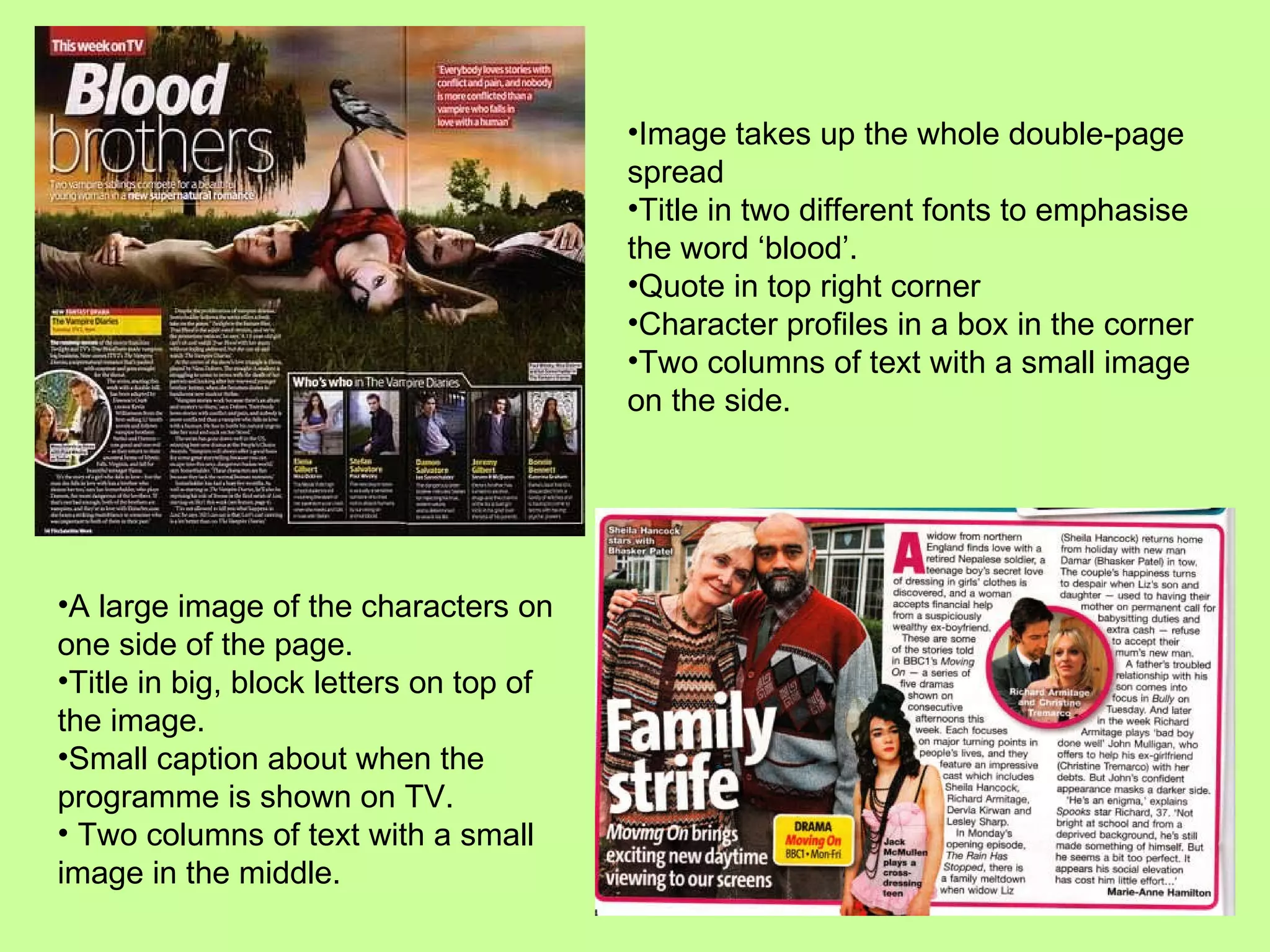 Listings magazine ancillary task | PPT