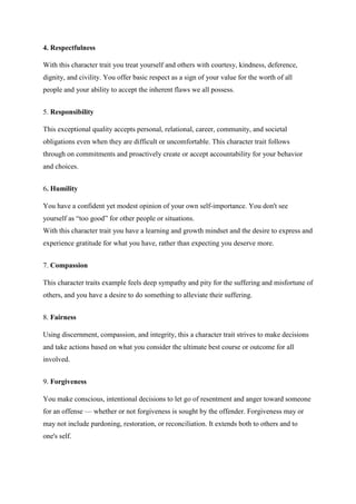 Listing the positive attributes of personality | PDF