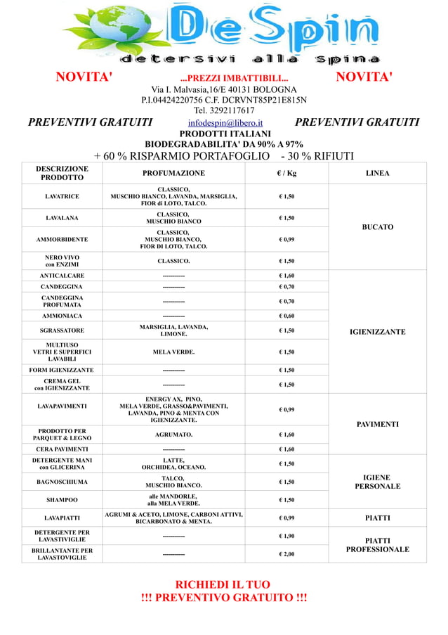 Listino despin | PDF