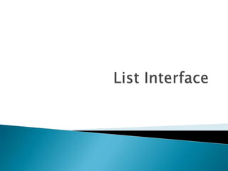 List interface | PPT