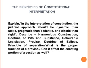 Principles of constitutional interpretation of list prepared by ...