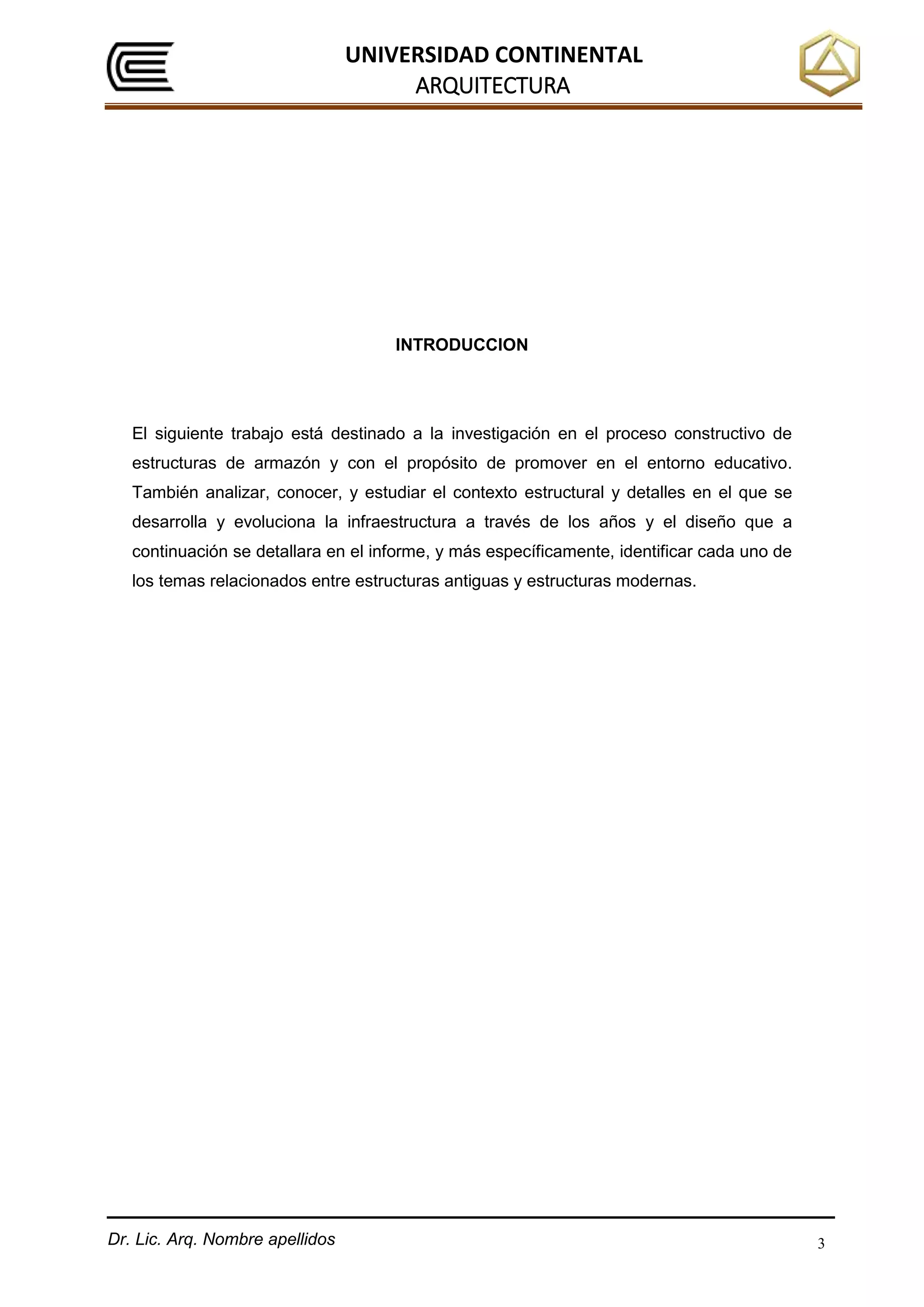 estructuras de armazon | DOCX