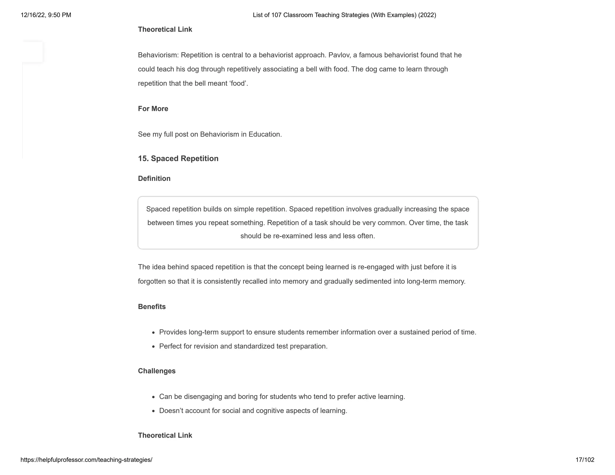 List of 107 Classroom Teaching Strategies (With Examples) (2022).pdf