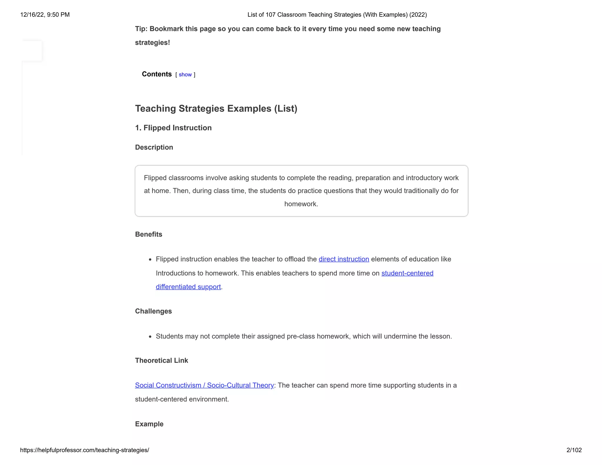 List of 107 Classroom Teaching Strategies (With Examples) (2022).pdf