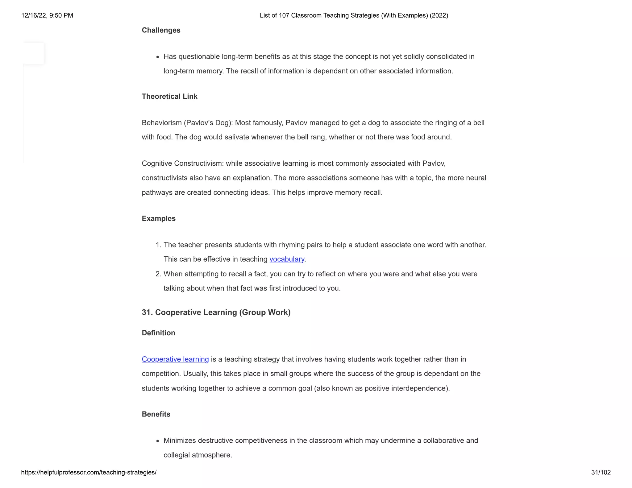 List of 107 Classroom Teaching Strategies (With Examples) (2022).pdf