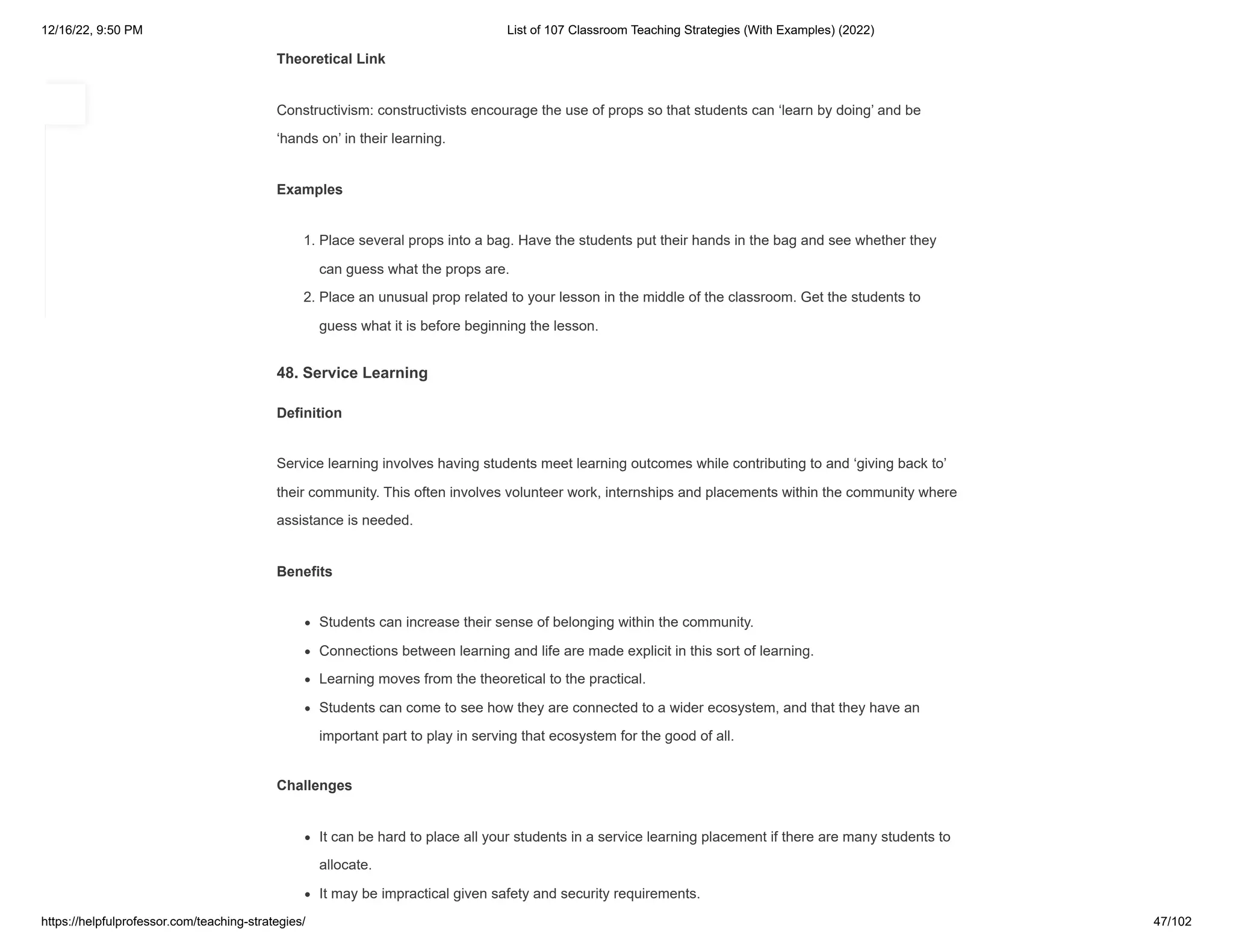 List of 107 Classroom Teaching Strategies (With Examples) (2022).pdf