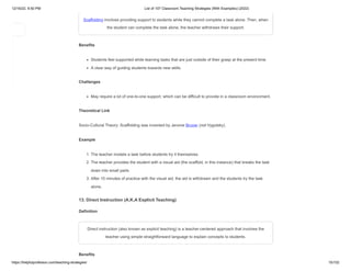 List of 107 Classroom Teaching Strategies (With Examples) (2022).pdf