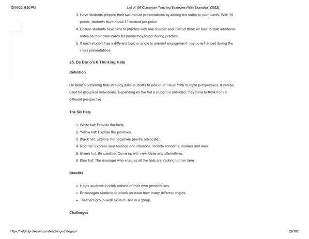 List of 107 Classroom Teaching Strategies (With Examples) (2022).pdf