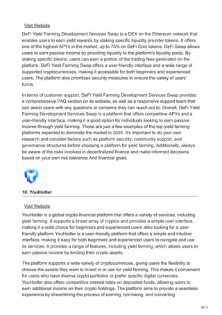 List of 15 Best Defi Yield Farming Platforms 2025.pdf