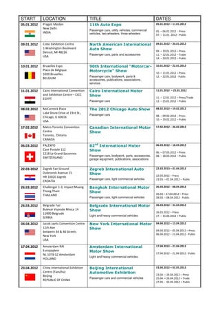 List of 2012 motor/auto shows | PDF