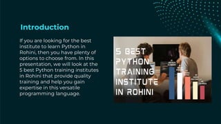 5 Best Python Training Institutes In Rohini | PPTX