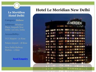 List of 5 Star Luxury Hotels in Delhi | PPT