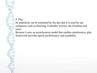 List of 7 popular java frameworks for 2019 | PPT