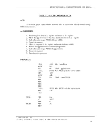 List of 8085 programs | PDF