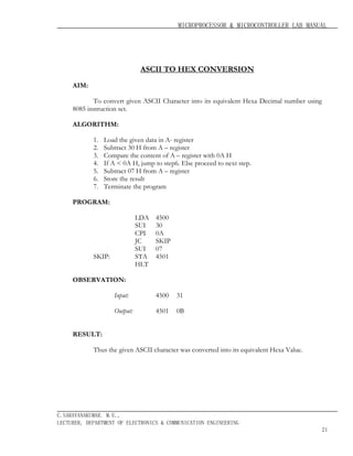 List of 8085 programs | PDF