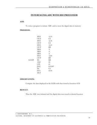 List of 8085 programs | PDF