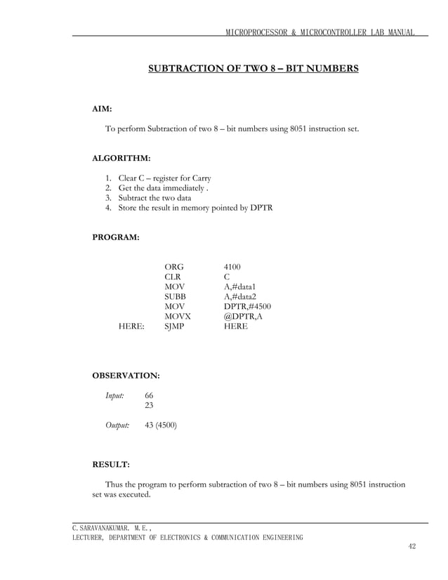 List of 8085 programs | PDF