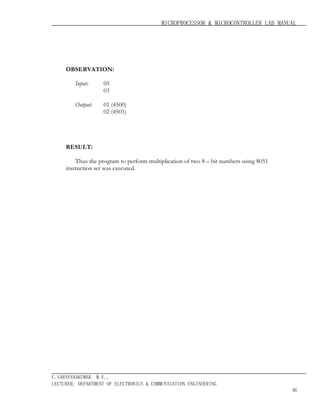 List of 8085 programs | PDF